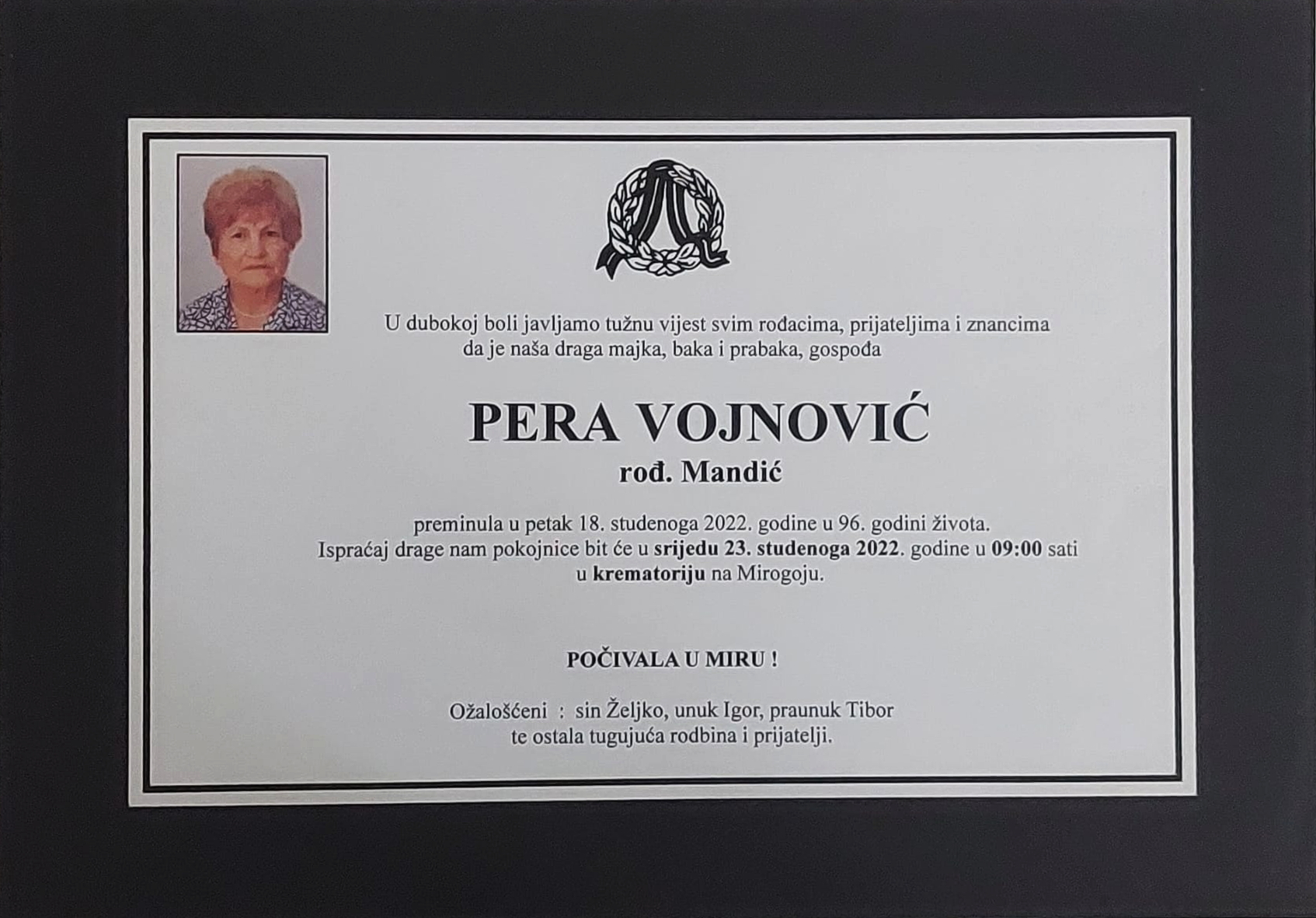 Osmrtnice - Krizantema usluge